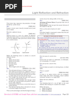 Class 10 CBSE Light Notes | PDF | Reflection (Physics) | Mirror