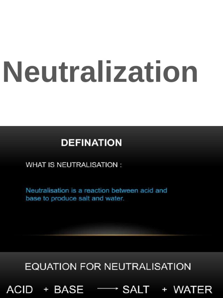 Neutralization | PDF