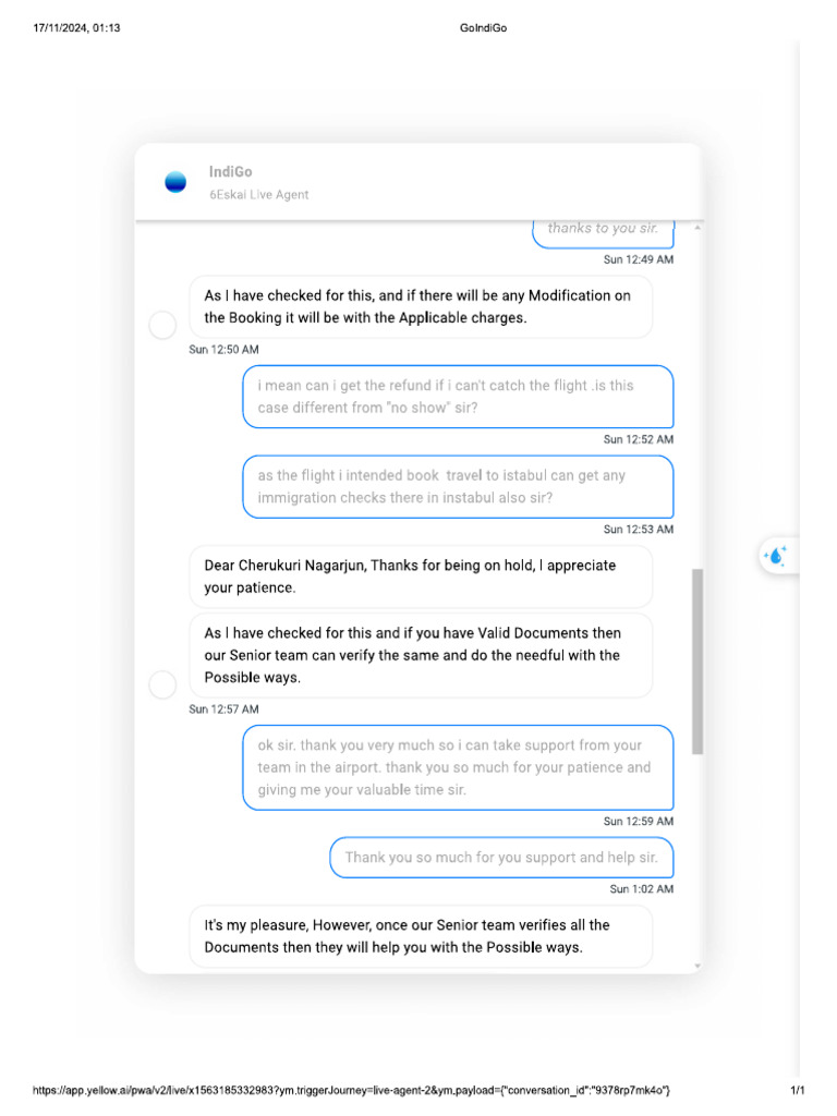 Indigo Chat | PDF