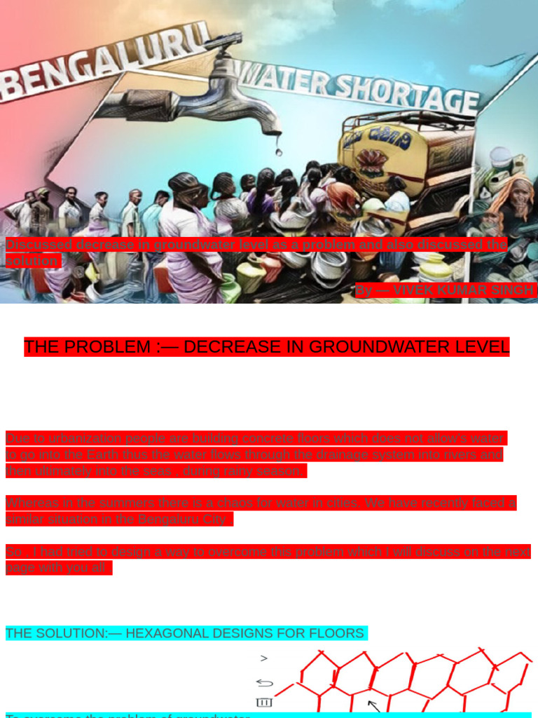 Solution To Decreasing Ground Water Level | PDF