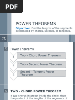 Power Theorems in Circle Geometry | PDF | Circle | Trigonometric Functions