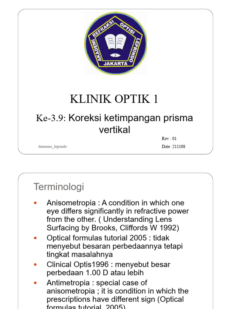 KO1 - 3.9 - Koreksi Ketimpangan Prisma Vertikal | PDF