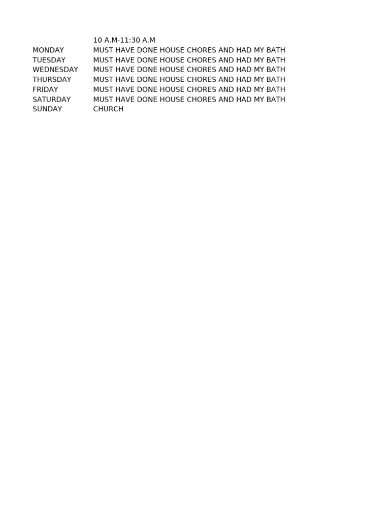 Personal Timetable | PDF