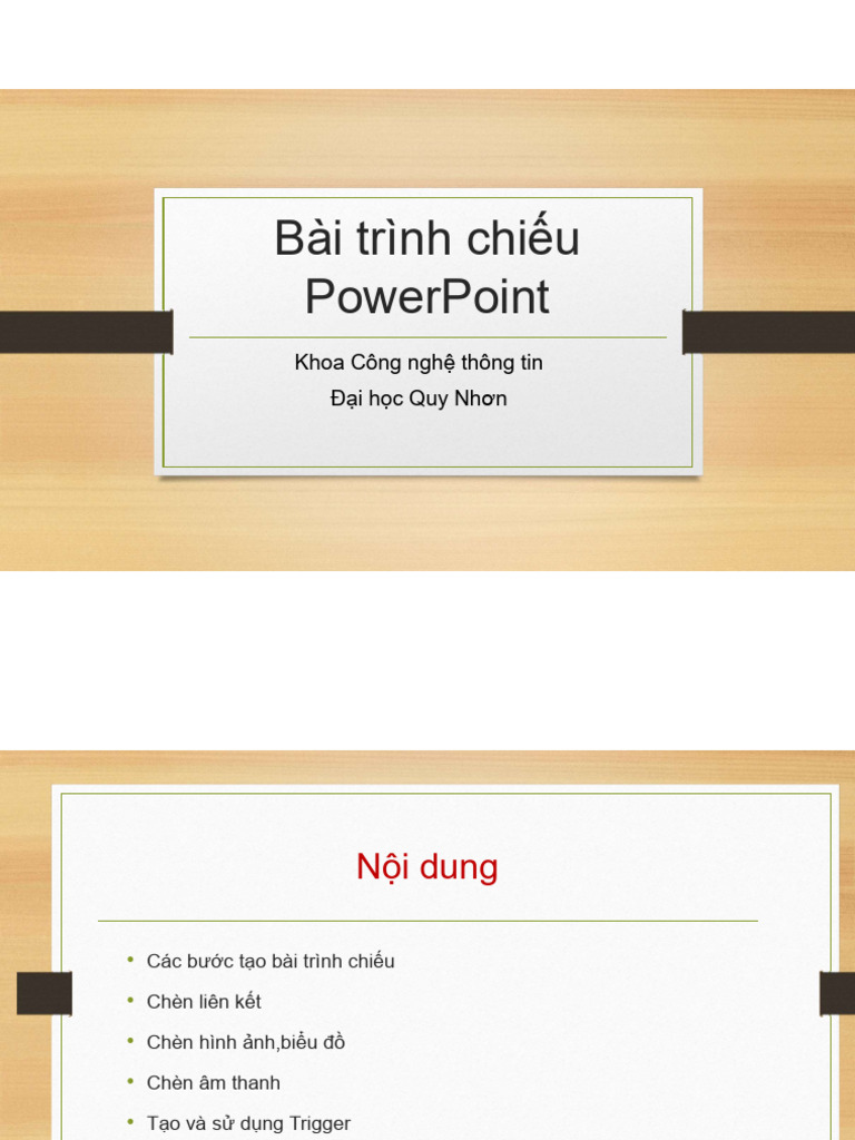Bài Trình Chiếu Powerpoint: Khoa Công Nghệ Thông Tin Đại Học Quy Nhơn | PDF