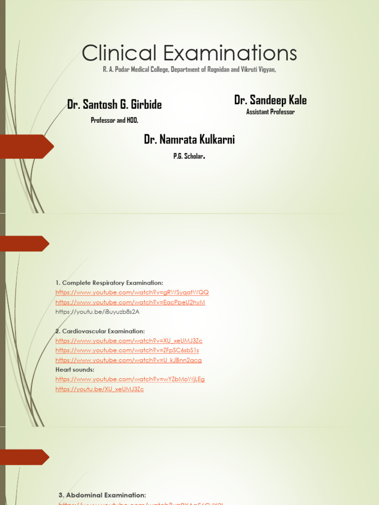 Systematic Clinical Examination Guide | PDF