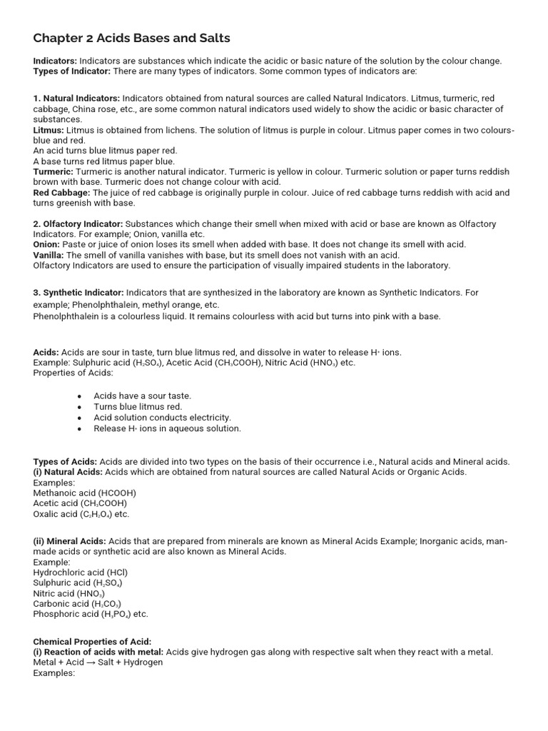 Acids, Bases, and Indicators Explained | PDF | Sodium Bicarbonate | Acid