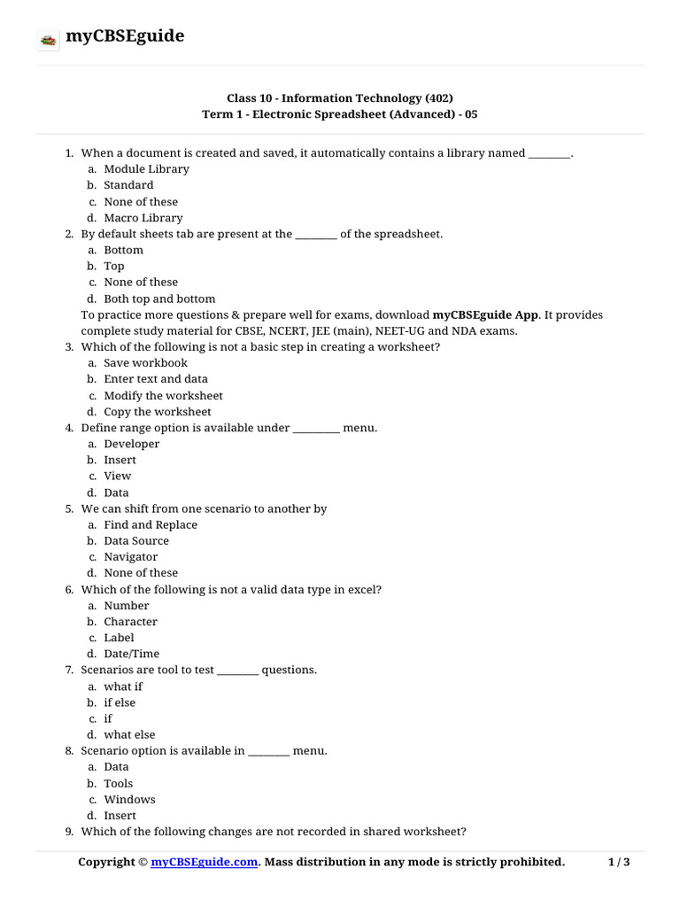 10 It Electronic Spreadsheet tp05 | PDF | Spreadsheet | Microsoft Excel
