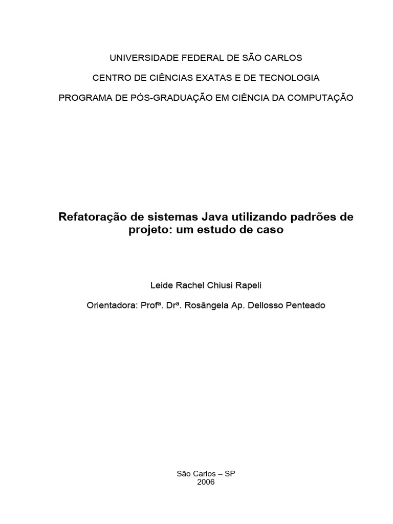 (Microsoft Word - Disserta - 347 - 343o - v1.2.d - User | PDF | Padrão ...