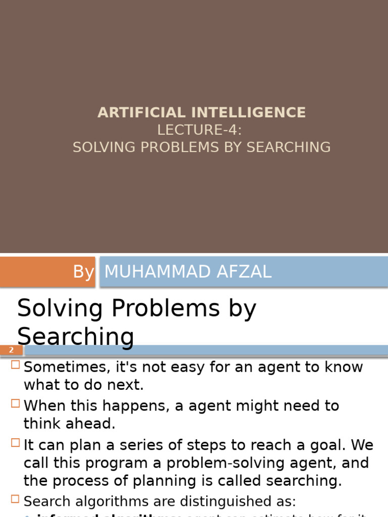 AI Lecture-4 Solving Problems by Searching | PDF | Theoretical Computer Science | Algorithms