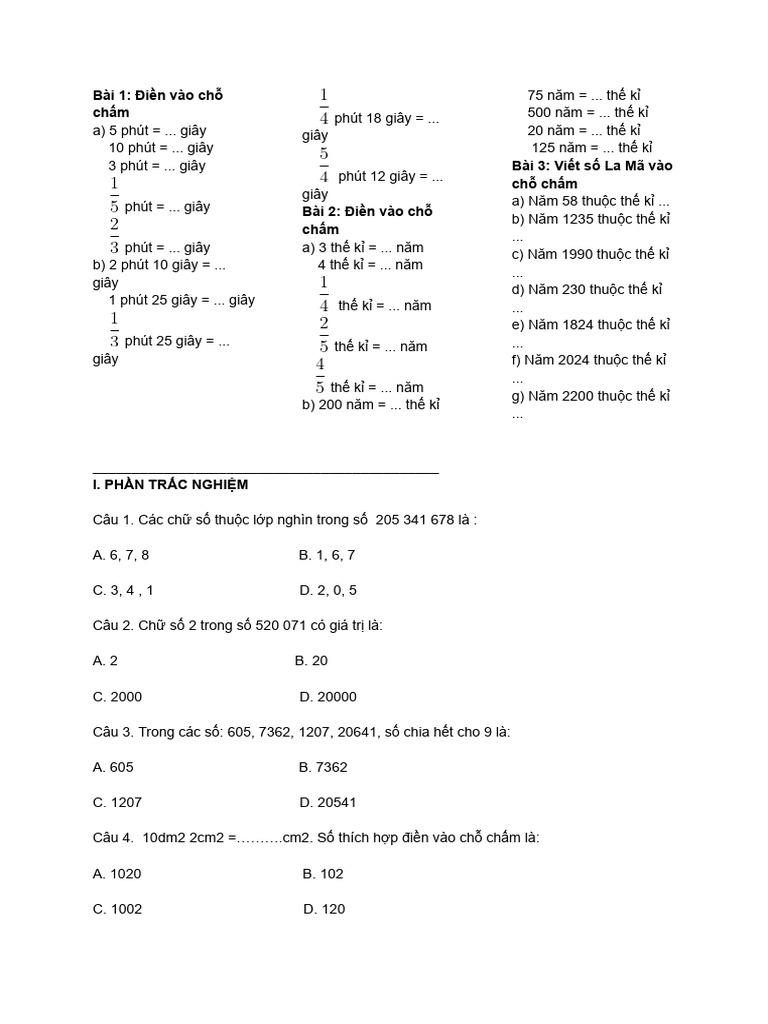 Math For Grade 4 | PDF