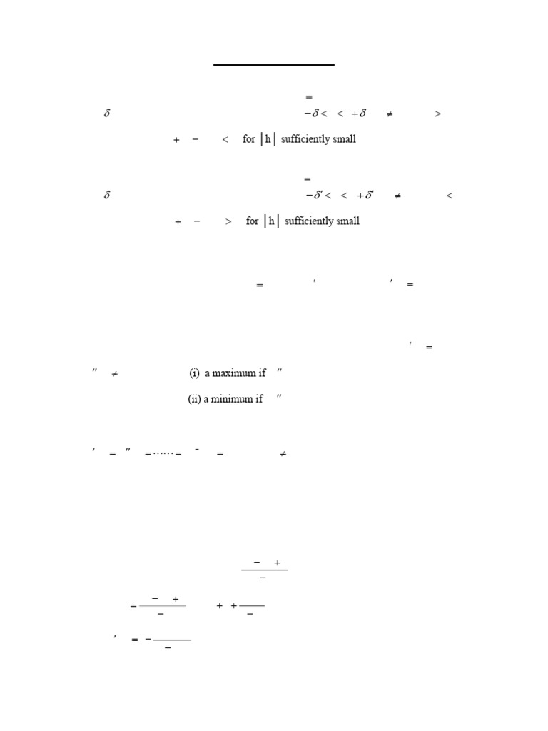 MAXIMA AND MINIMA | PDF | Mathematical Analysis | Mathematics