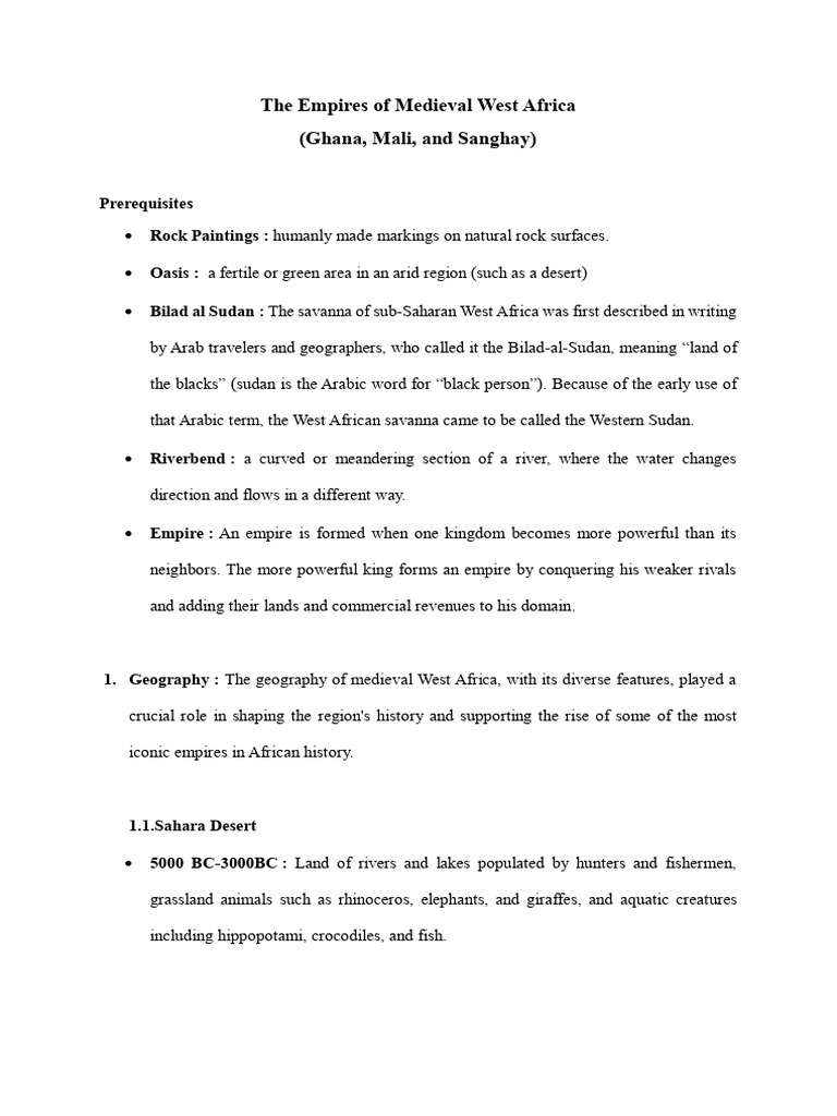 Lesson 6 Intro To Western African Empires | PDF | West Africa | Africa