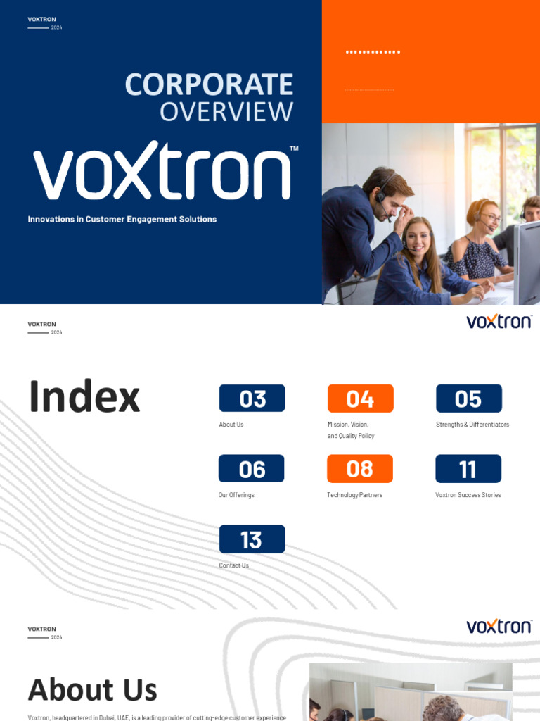 Voxtron Odoo Partner Company Profile 2024 Pdf Customer Relationship Management Call Centre