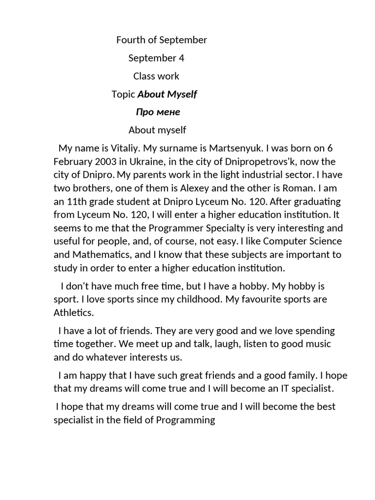 September 4 Class work | PDF