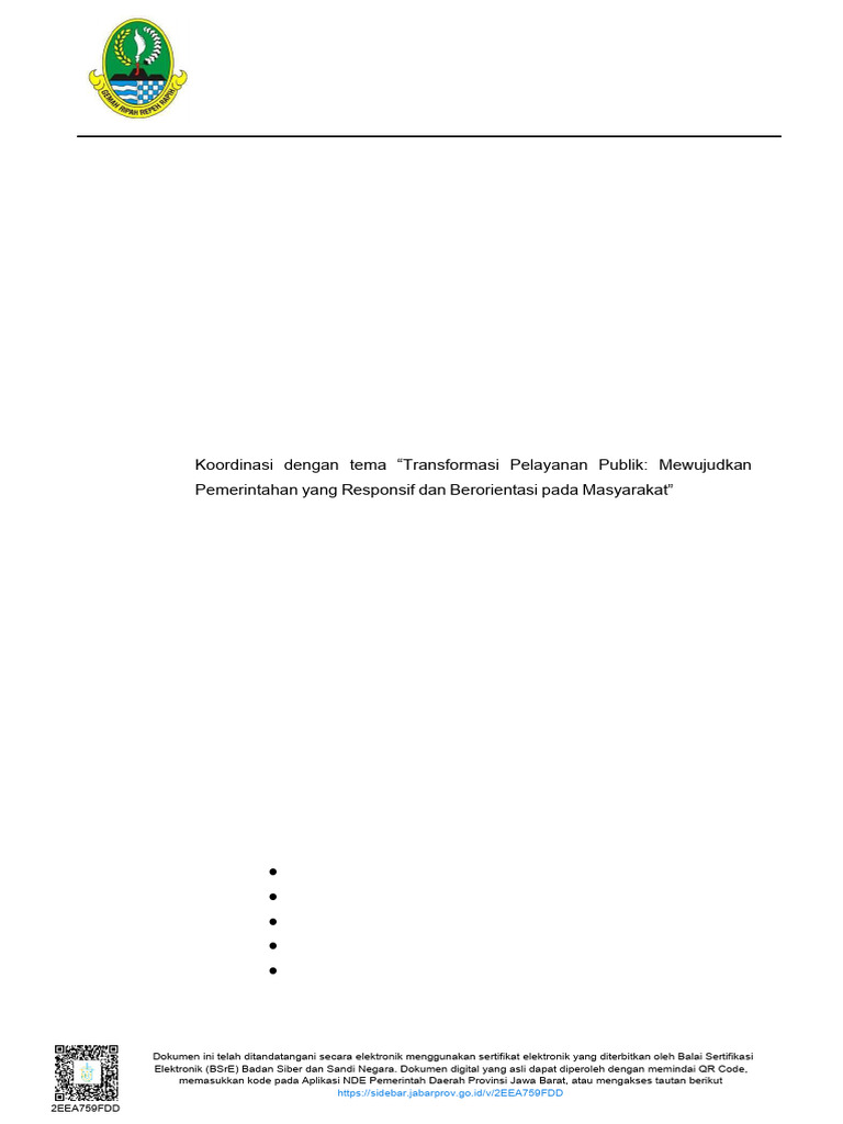 Surat Undangan Rapat Koordinasi Yanlik KabKota | PDF