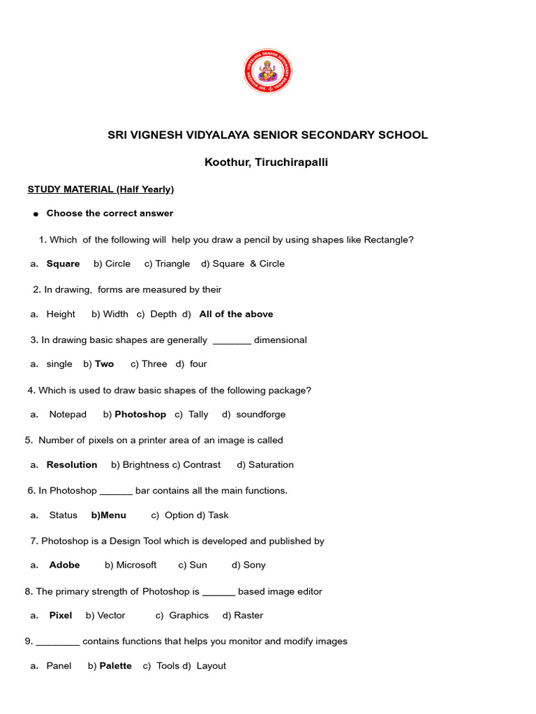 CS Study Material (Half Yearly) .Docx - 20241205 - 174633 - 0000 | PDF | Adobe Photoshop ...