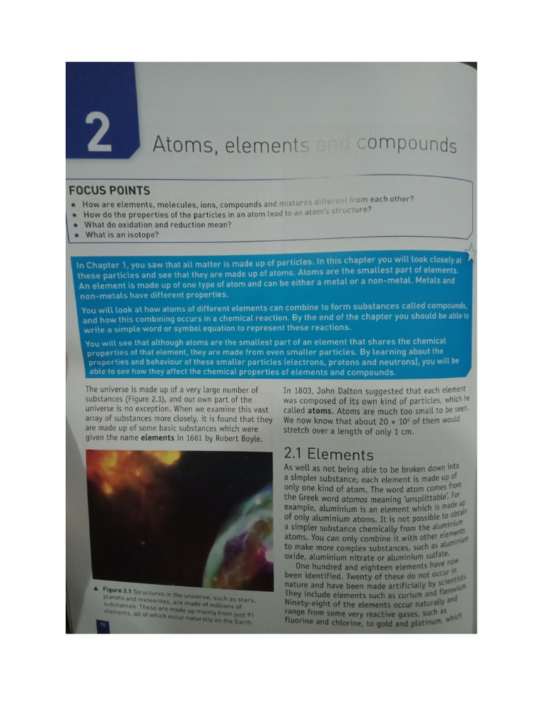 2 Atoms Elements and Compounds-Text Pages | PDF
