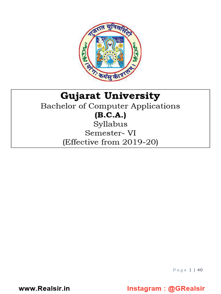 BCA SEM 6 SYLLABUS-feb 2020 | PDF | Software Testing | Computer File