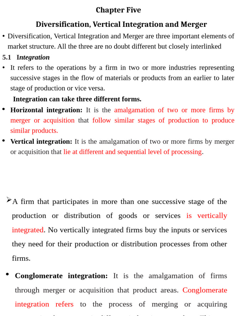 Industrial Economics Chapter Five | PDF | Mergers And Acquisitions ...