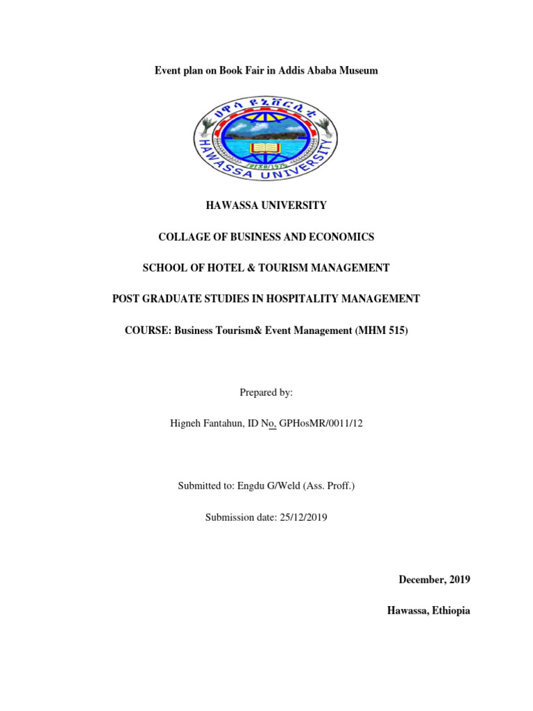 Book_Fair_Higneh_Fantahun_Event_plan_ass | PDF | Publishing | Books