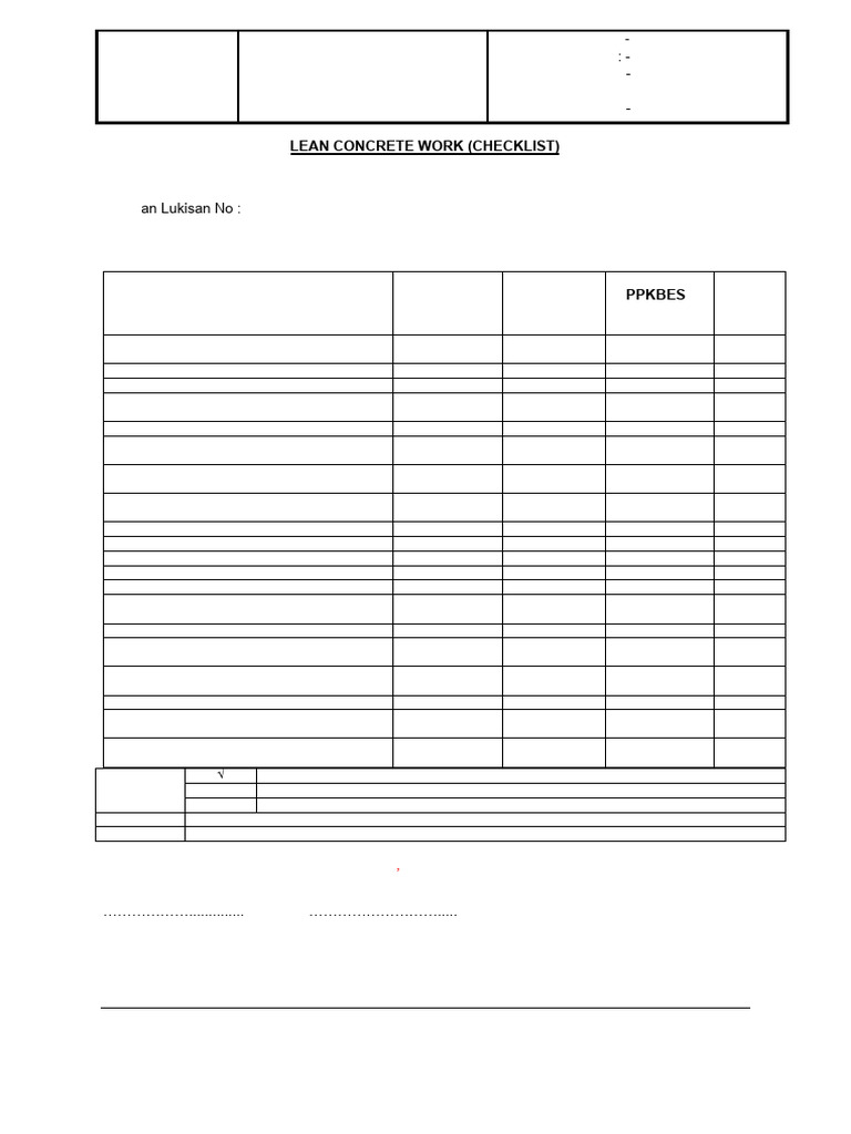 Lean Con. Checklist | PDF