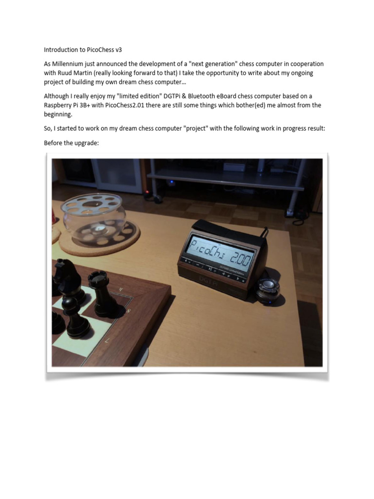 Introduction to PicoChess V3 | PDF | Chess | Computing