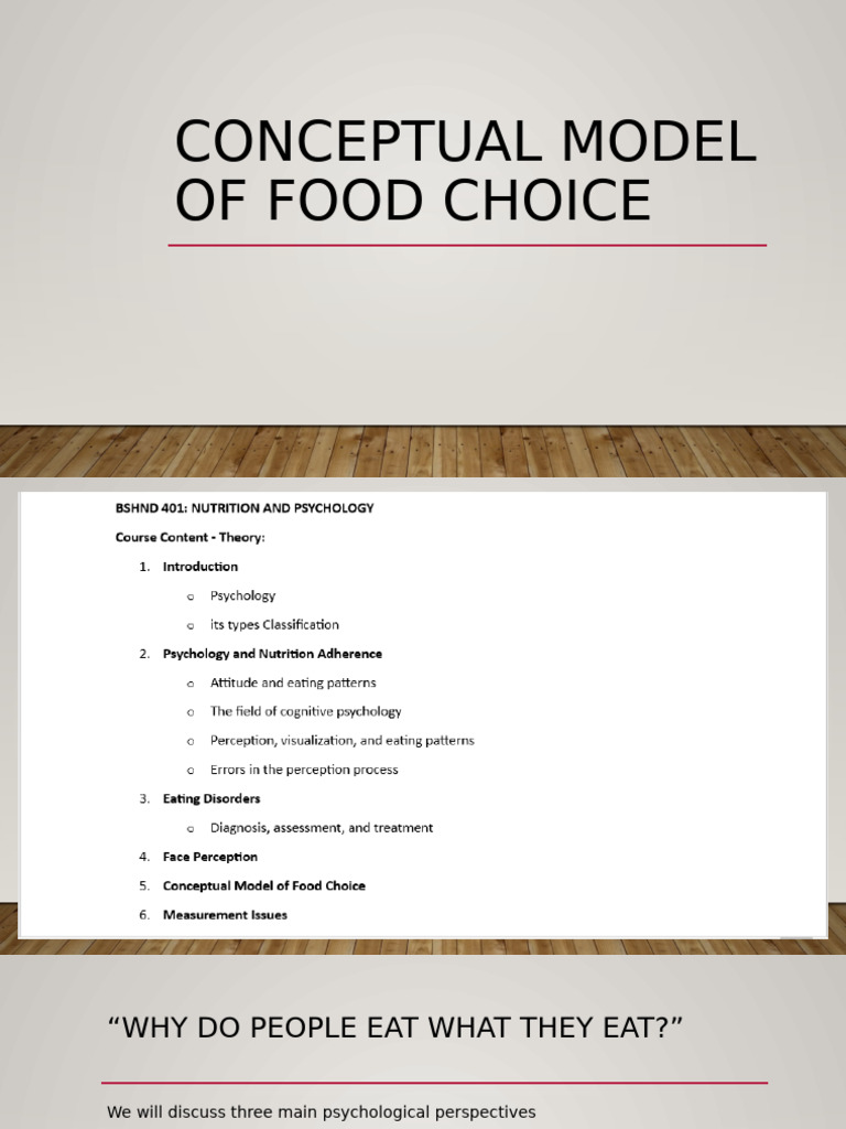 Psychological Models of Food Choice | PDF | Eating | Attitude (Psychology)