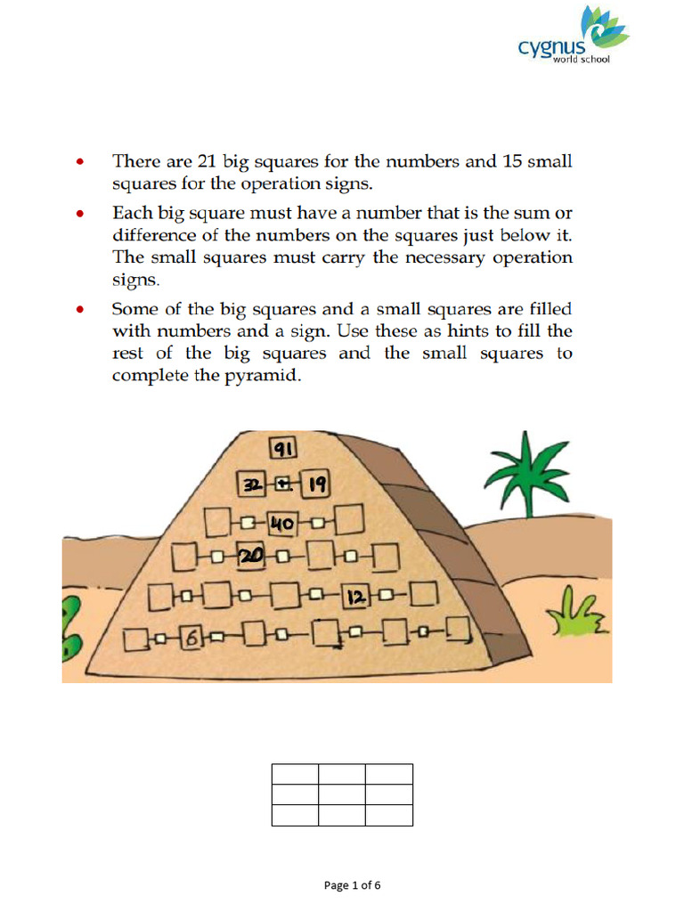 Grade 6 Summer Holiday Homework Task 2 | PDF | Mathematics