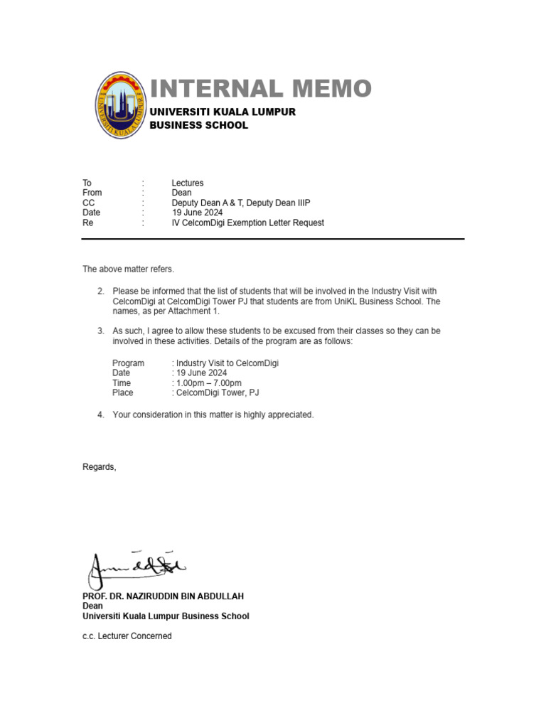 Exemption Letter | PDF