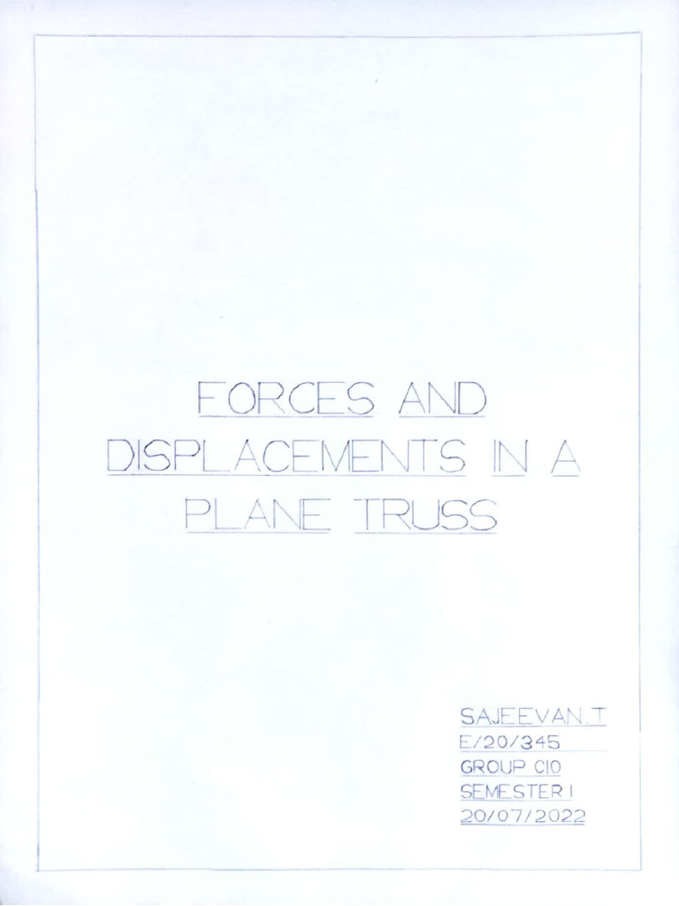 Lap Report 01 Plane Truss E20 - 345 | PDF