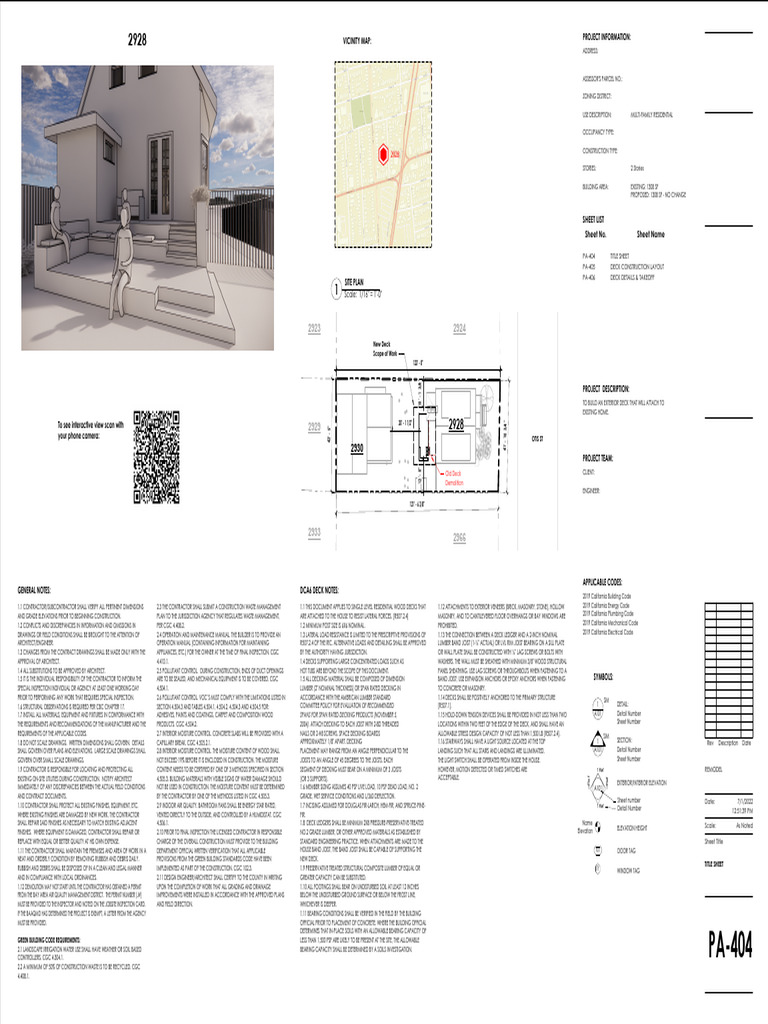 Sample Wood Deck Revit Drawings Structural | PDF | Lumber | Screw