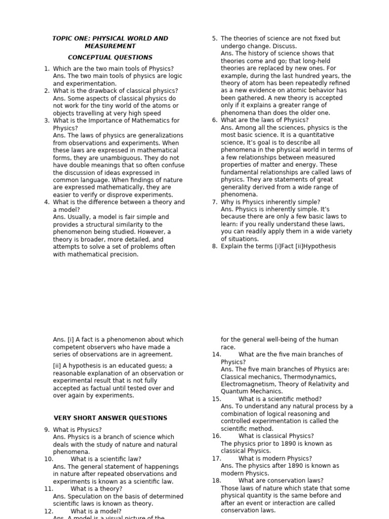 Advanced Level Physics Questions and Answers Form Five and Six | PDF ...