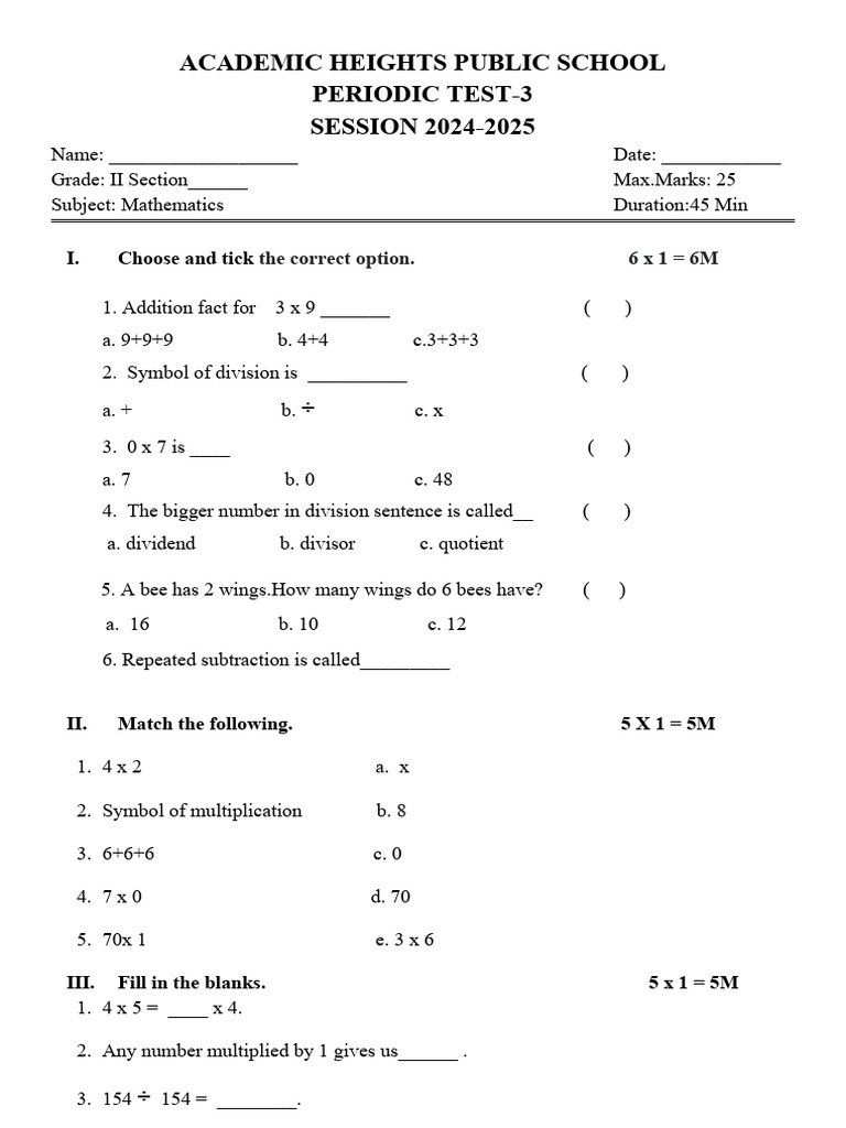 Grade 2 Math PT 3 | PDF