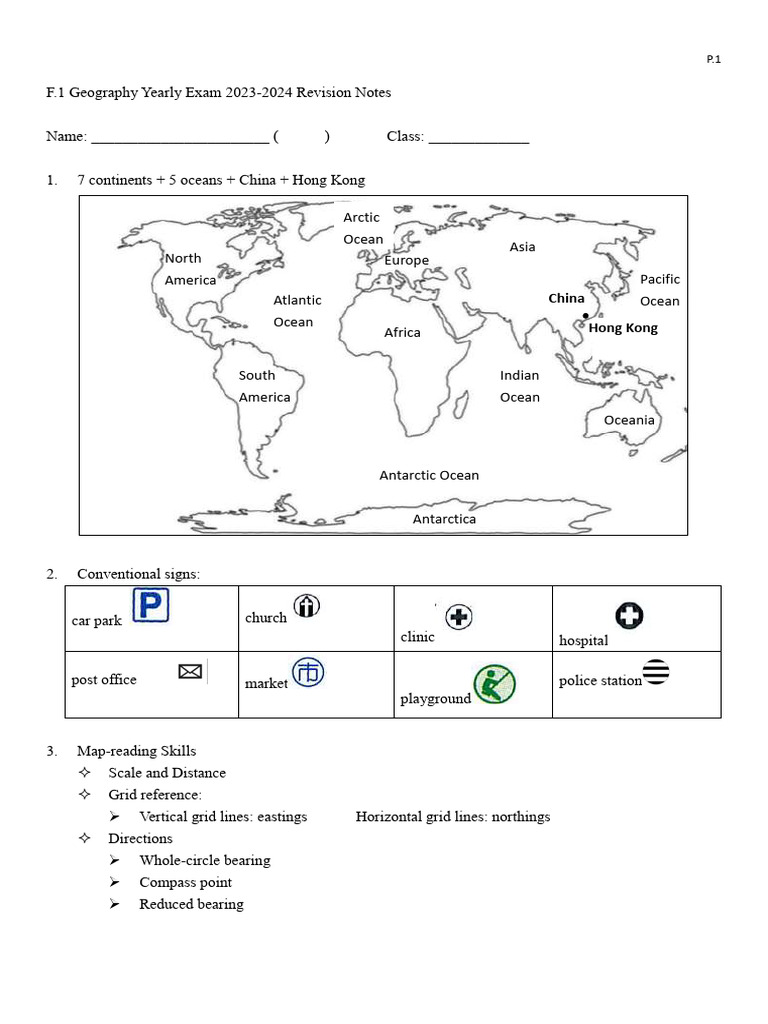Geography Exam Revision Notes 2023-24 | PDF | Urban Planning