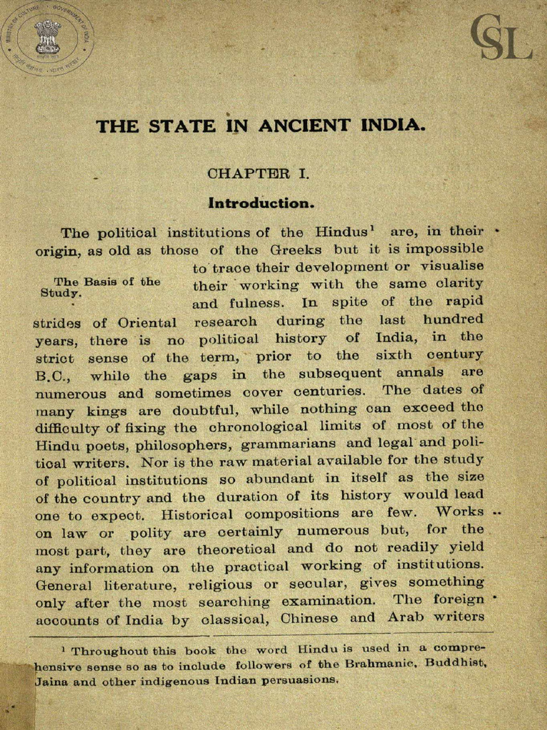 The State in Ancient India | PDF | Guild | Democracy