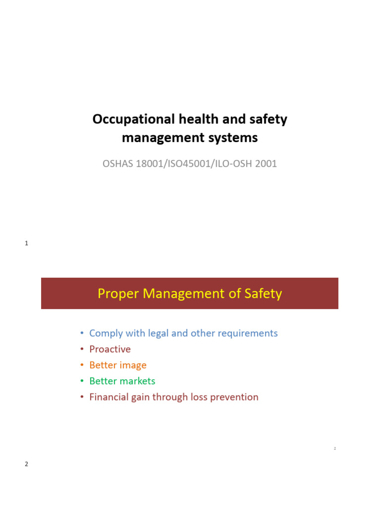 Lec 4 Occupational Health and Safety 2023 | PDF | Audit | Occupational Safety And Health