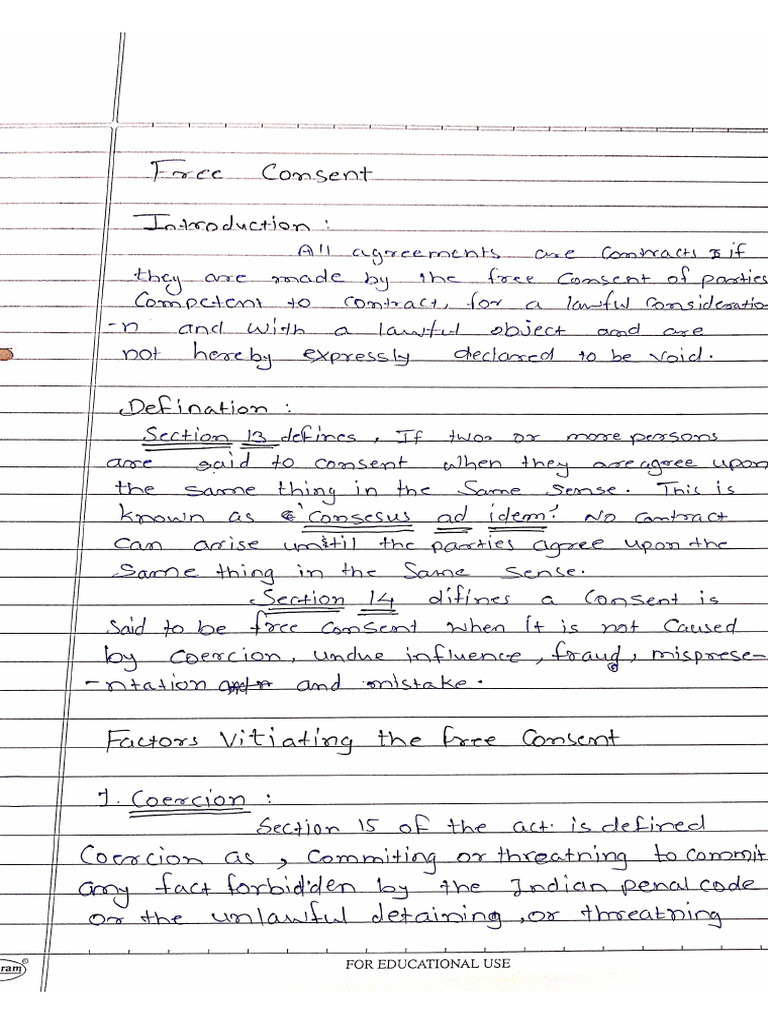 Free Consent | PDF