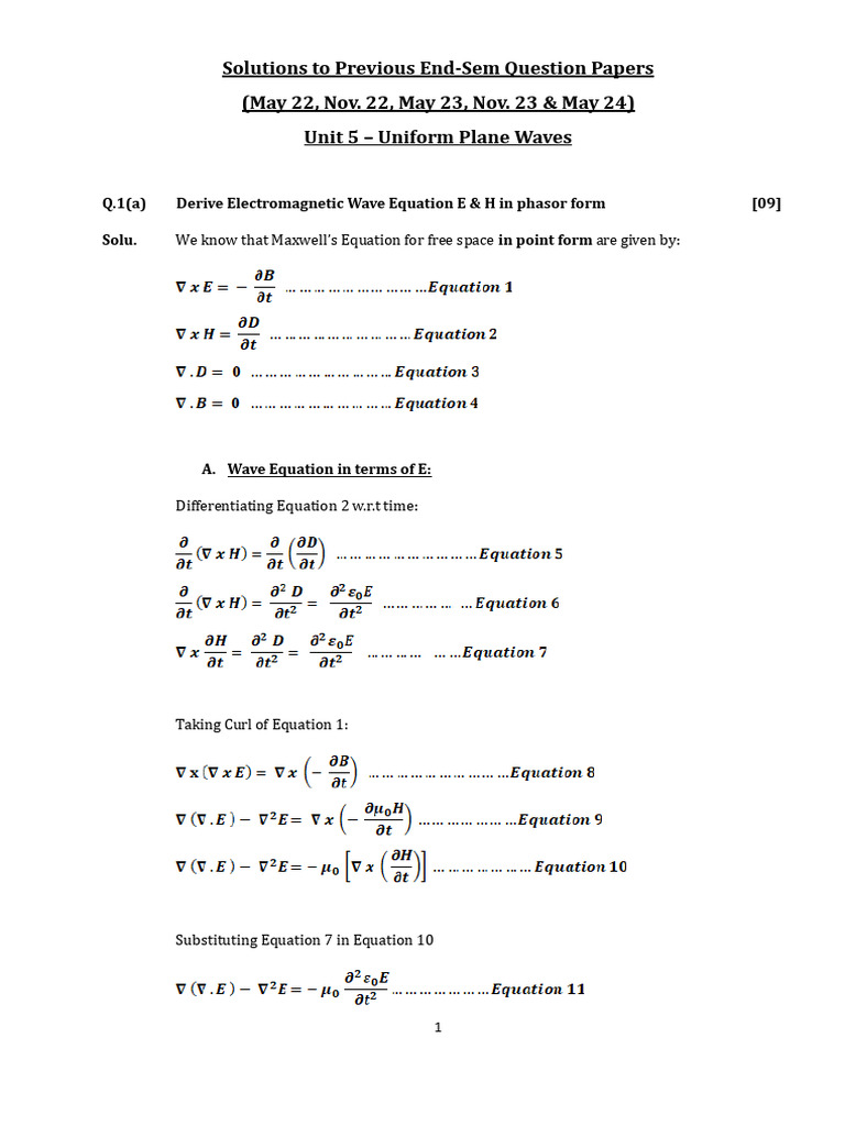 EFT Uniform Plane Waves | PDF | Waves | Polarization (Waves)