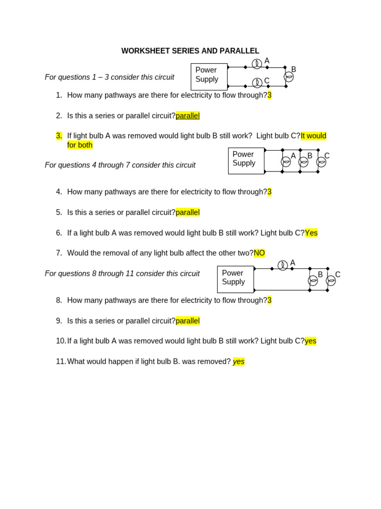 Series and Parallel Circuits | PDF