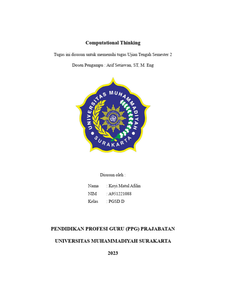 UTS CT Semester 2 | PDF