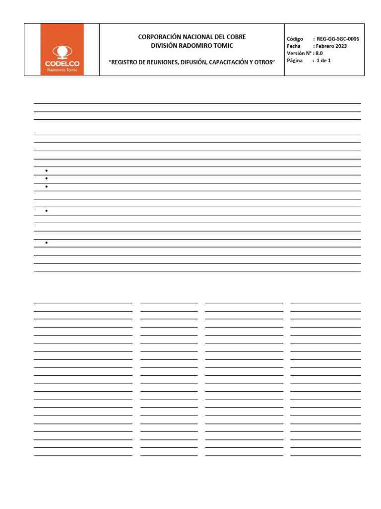 REG-GG-SGC-0006-v8 Difusión Capsula RCN°1 | PDF