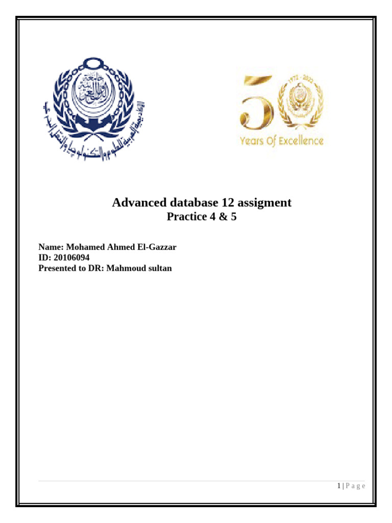 Database Assignment for Students | PDF | Information Retrieval | Computer Data