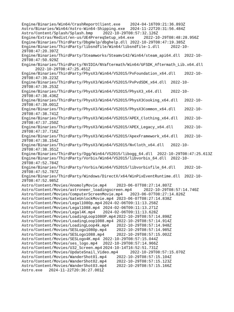Manifest_NonUFSFiles_Win64 | PDF | Computing Platforms | Operating System Technology