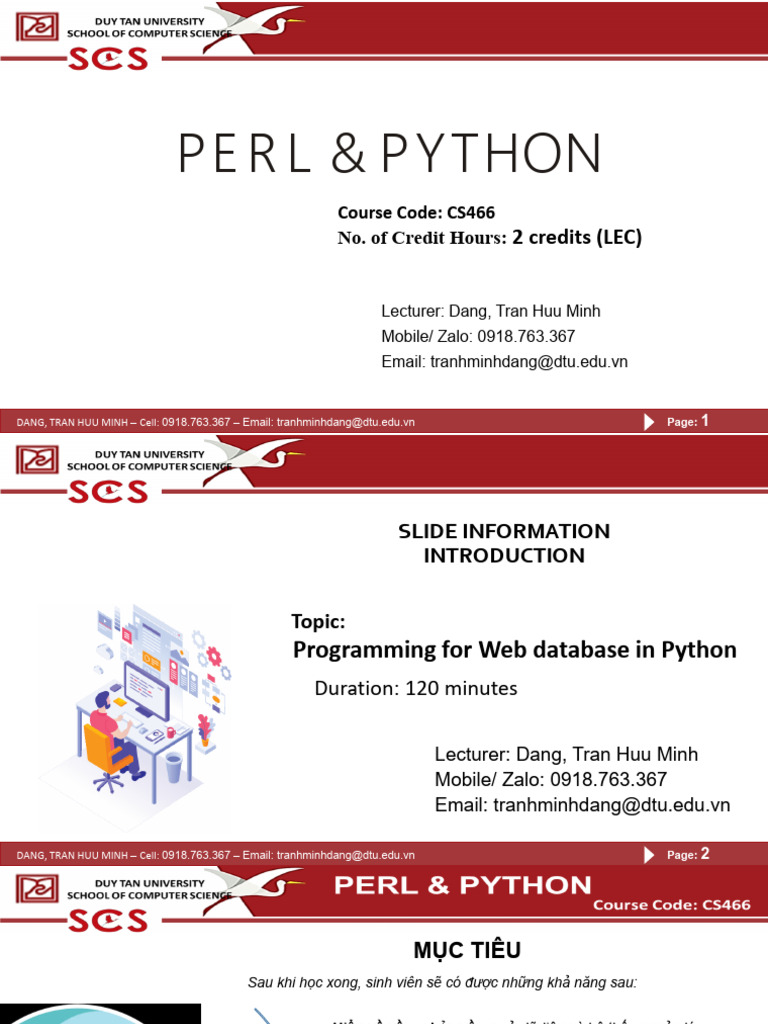 CS466 - Perl & Python - 2024SU - Lecture Slide - 10 | PDF