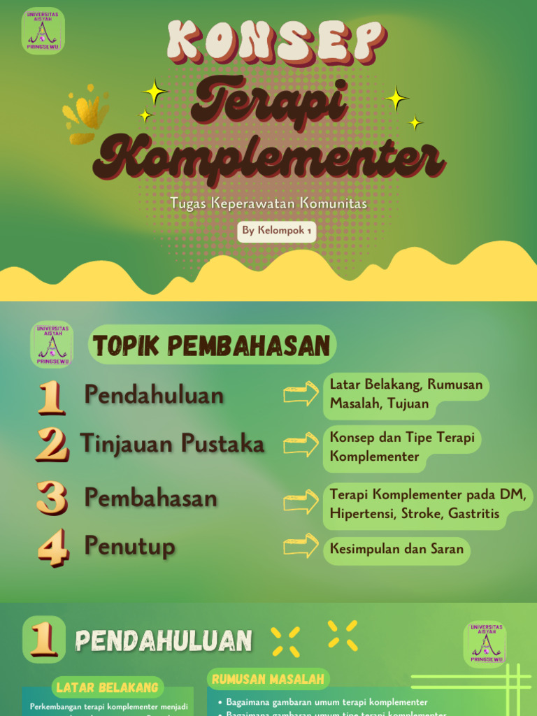 Konsep Terapi Komplementer Kelompok 1 | PDF