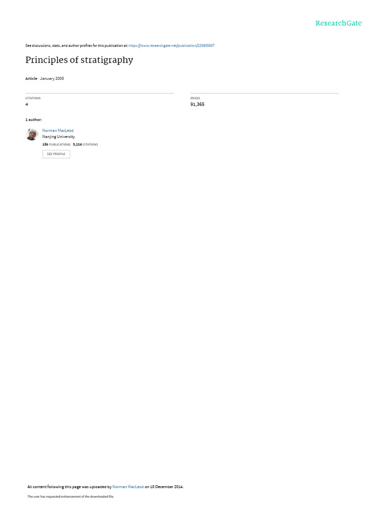 Principles of Stratigraphy | PDF | Stratigraphy | Geologic Time Scale