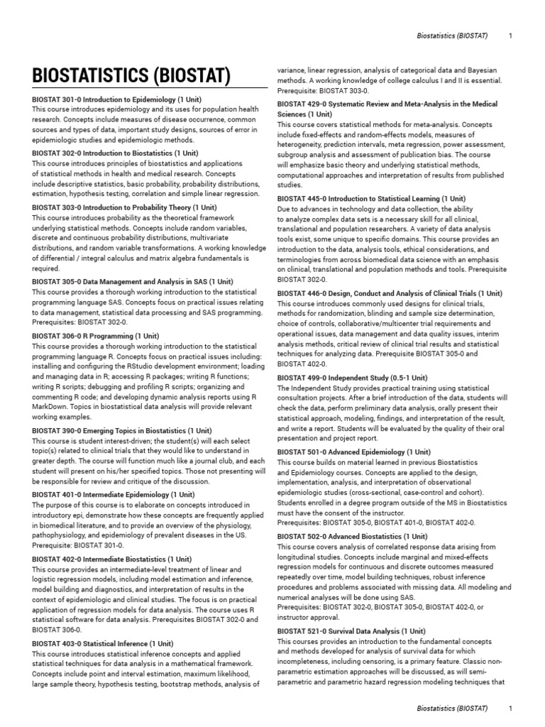 Biostat Pdf Statistics Biostatistics