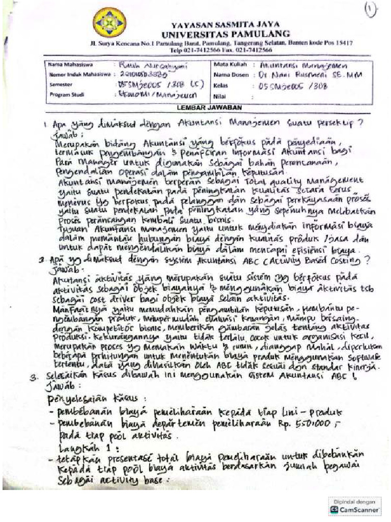 Akuntansi UTS Ratih | PDF