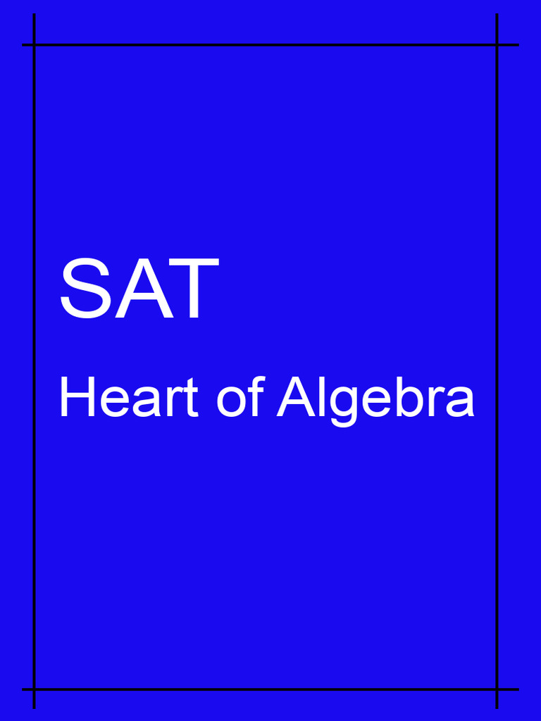 Heart of Algebra | PDF