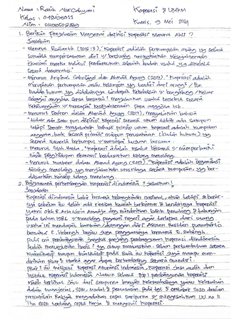 Koperasi&ukm Ratih | PDF